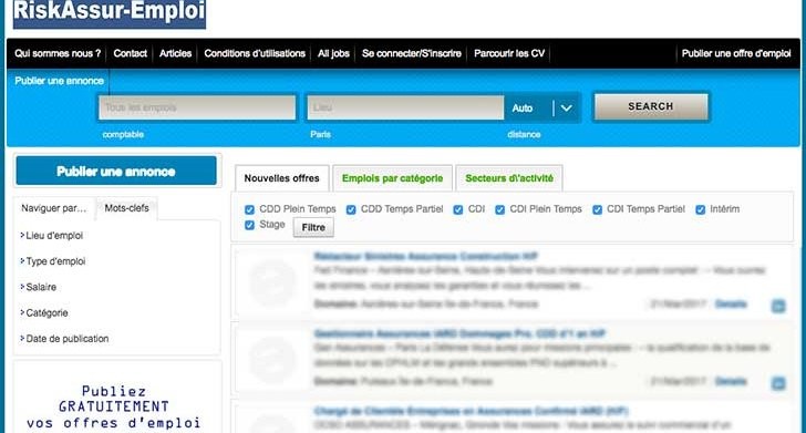 Publiez gratuitement vos offres d’emploi sur riskassur-emploi.com Publiez gratuitement vos offres d’emploi sur riskassur-emploi.com