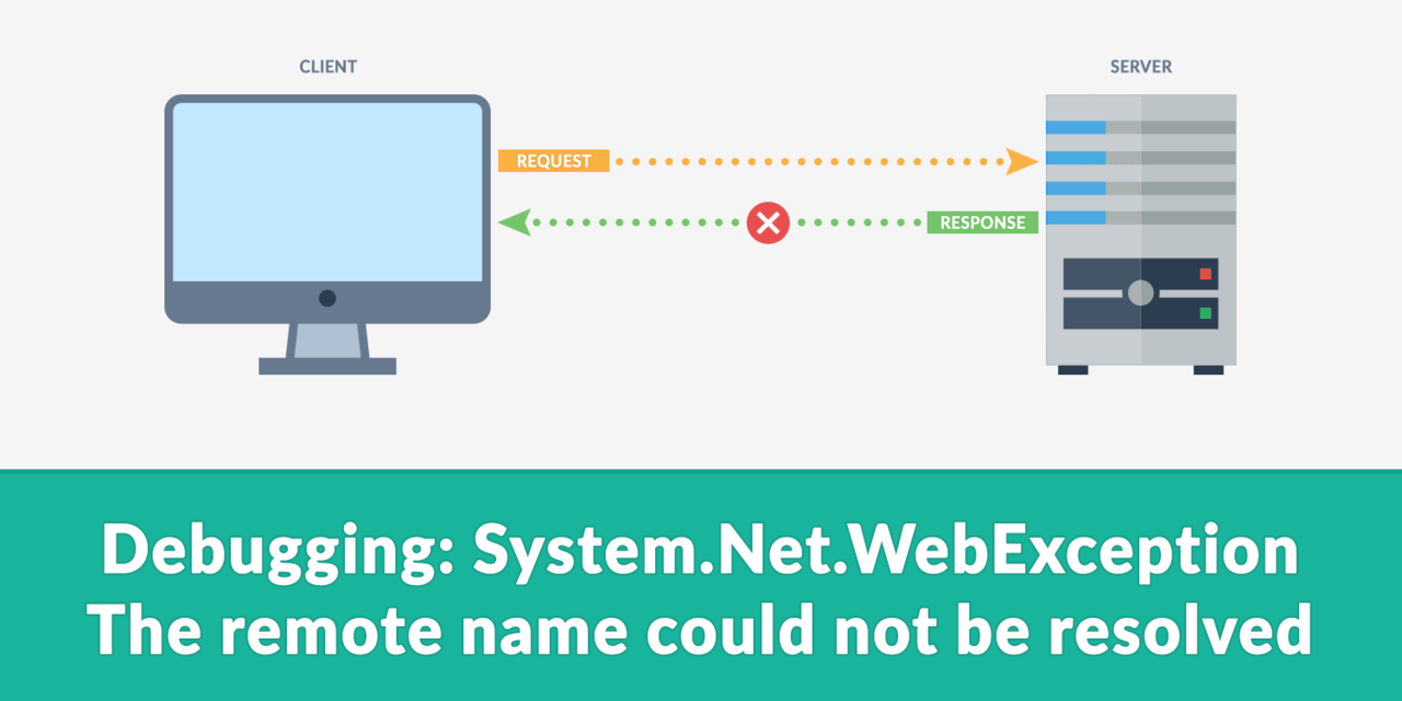 Debugging: System.Net.WebException - The remote name could not be resolved Debugging: System.Net.WebException - The remote name could not be resolved