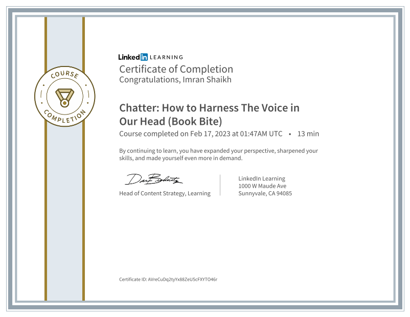 Imran Shaikh on LinkedIn: Certificate of Completion Imran Shaikh on LinkedIn: Certificate of Completion