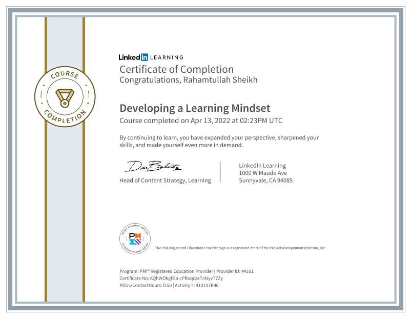 Rahamtullah Sheikh on LinkedIn: Certificate of Completion Rahamtullah Sheikh on LinkedIn: Certificate of Completion