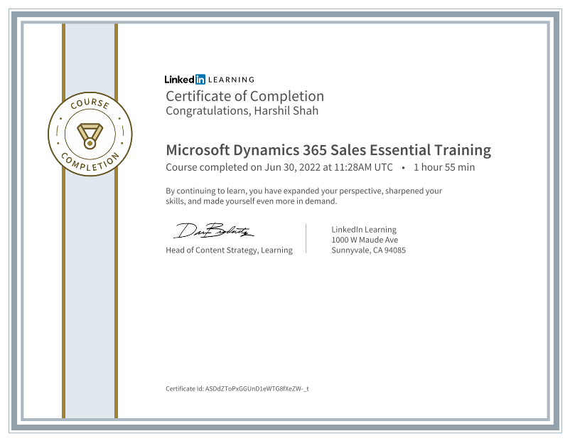 Harshil Shah on LinkedIn: Certificate of Completion Harshil Shah on LinkedIn: Certificate of Completion