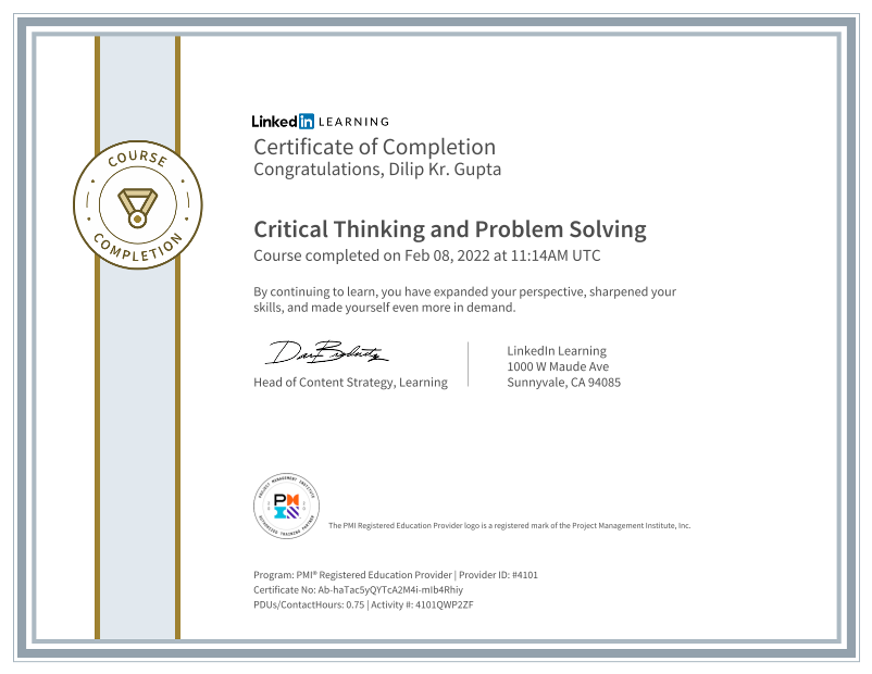 Dilip Kumar Gupta on LinkedIn: Certificate of Completion Dilip Kumar Gupta on LinkedIn: Certificate of Completion