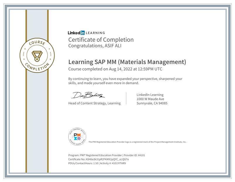 ASIF ALI on LinkedIn: Certificate of Completion ASIF ALI on LinkedIn: Certificate of Completion