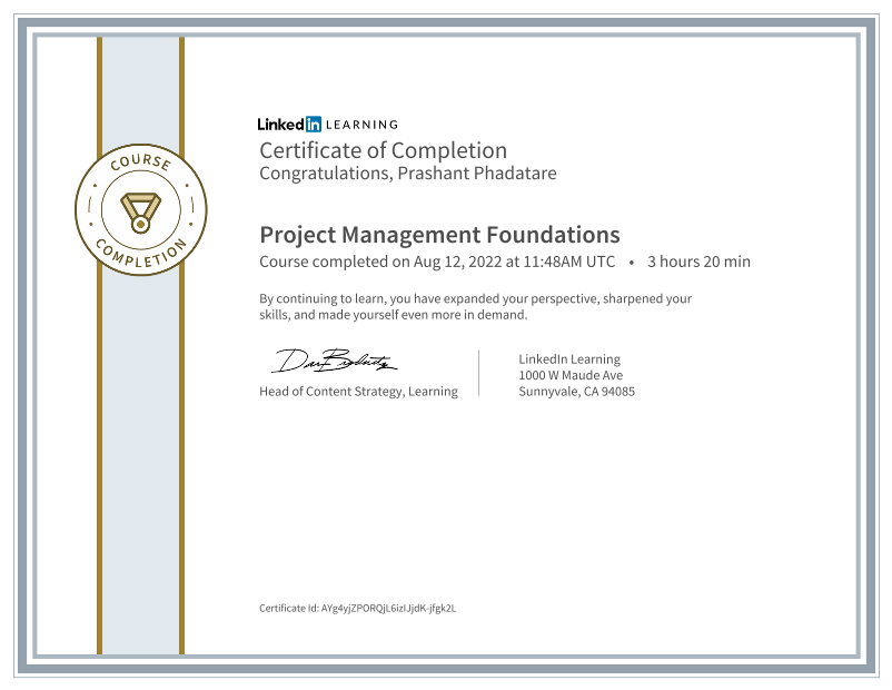 Prashant Phadatare on LinkedIn: Certificate of Completion Prashant Phadatare on LinkedIn: Certificate of Completion