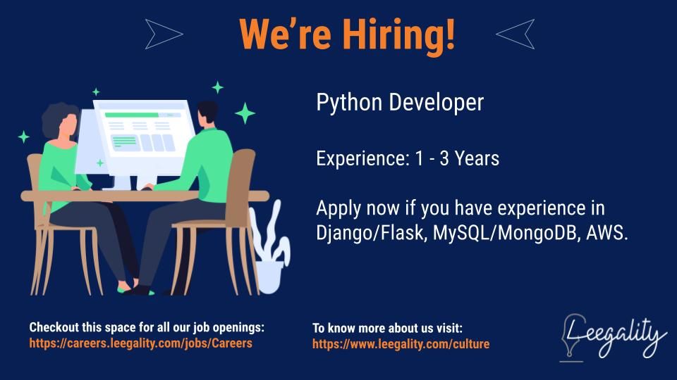 #pythondeveloper #leegalityhiring #pythondeveloper #django | Arpit shukla #pythondeveloper #leegalityhiring #pythondeveloper #django | Arpit shukla
