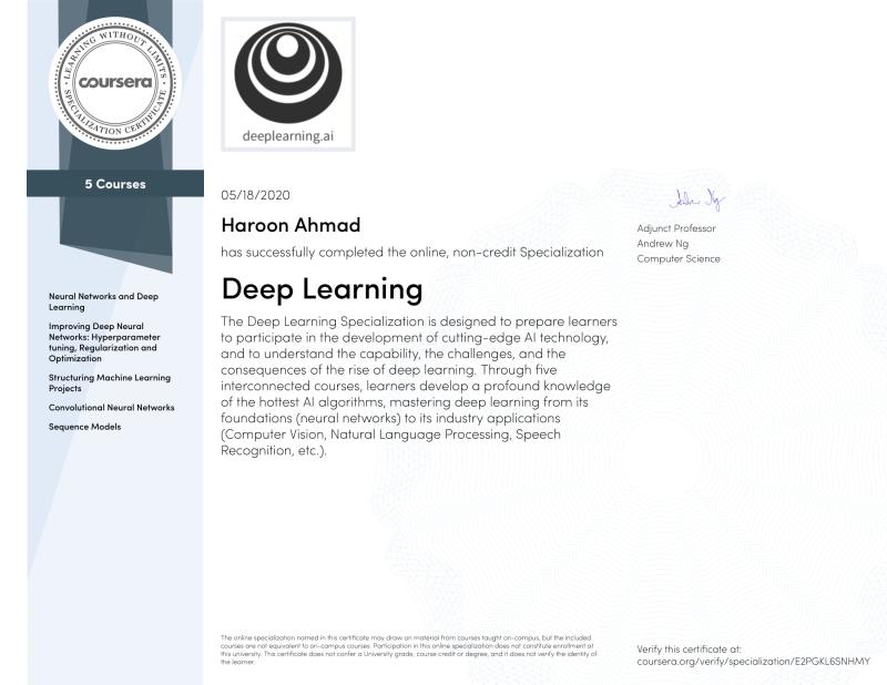 Haroon Ahmad on LinkedIn: This certificate verifies my successful ... Haroon Ahmad on LinkedIn: This certificate verifies my successful ...