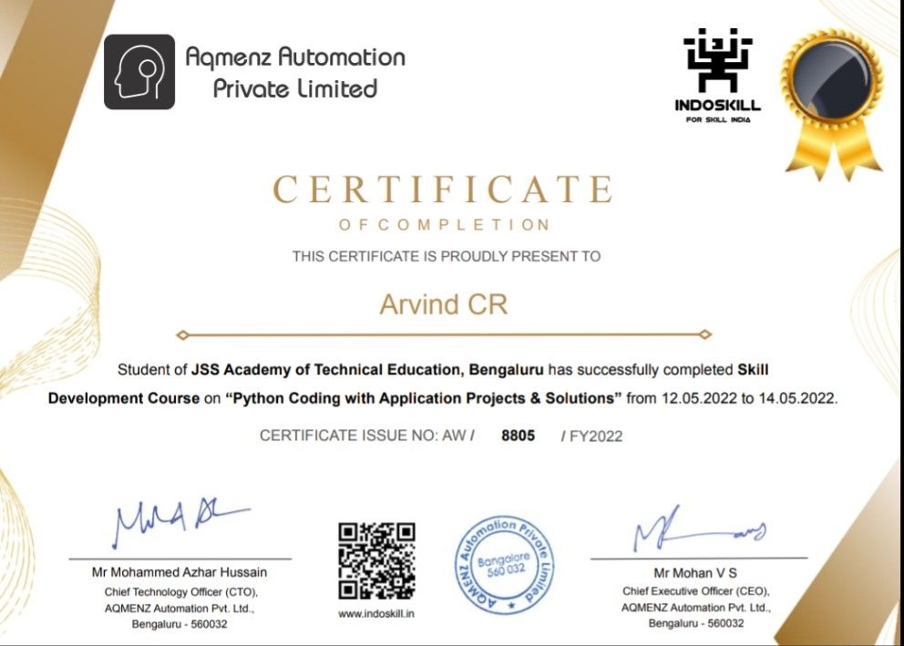 #pythonprogramming | Arvind C R #pythonprogramming | Arvind C R