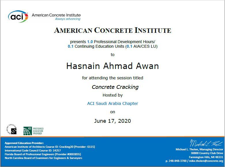 Engr. Hasnain Ahmad Awan on LinkedIn: #aci Engr. Hasnain Ahmad Awan on LinkedIn: #aci