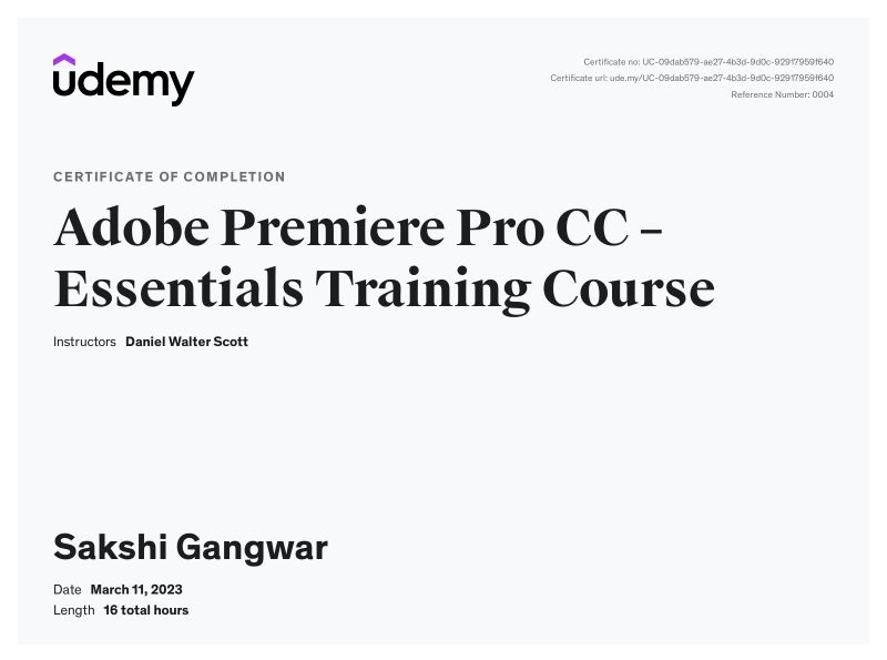 Sakshi Gangwar on LinkedIn: #udemycourse #adobepremierpro Sakshi Gangwar on LinkedIn: #udemycourse #adobepremierpro