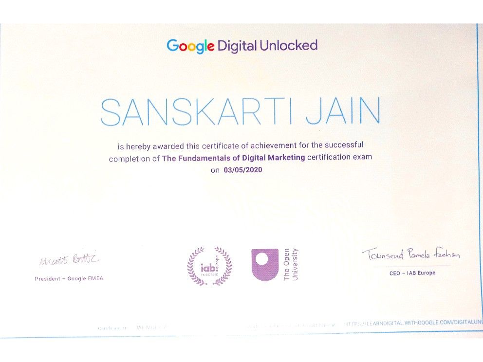 SANSKRATI JAIN on LinkedIn: #digital #google SANSKRATI JAIN on LinkedIn: #digital #google