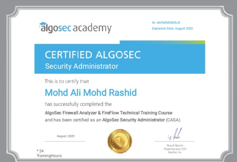 Mohd Ali Mohd Rashid on LinkedIn: #algosec #afa #aff #algosecacademy ... Mohd Ali Mohd Rashid on LinkedIn: #algosec #afa #aff #algosecacademy ...