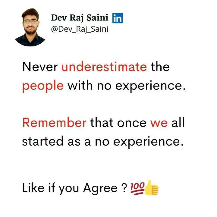 Dev Raj Saini on LinkedIn: Like if you Agree ? 💯👍 | 128 comments Dev Raj Saini on LinkedIn: Like if you Agree ? 💯👍 | 128 comments