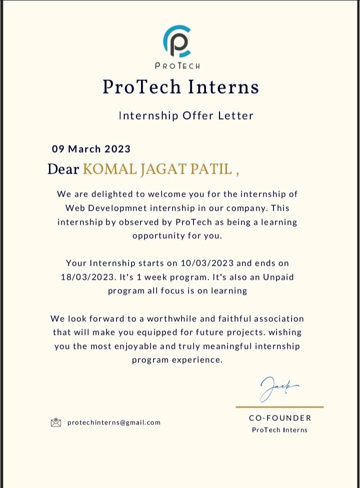 Komal Patil on LinkedIn: #webdevelopment #opportunity #thankyou #work # ... Komal Patil on LinkedIn: #webdevelopment #opportunity #thankyou #work # ...