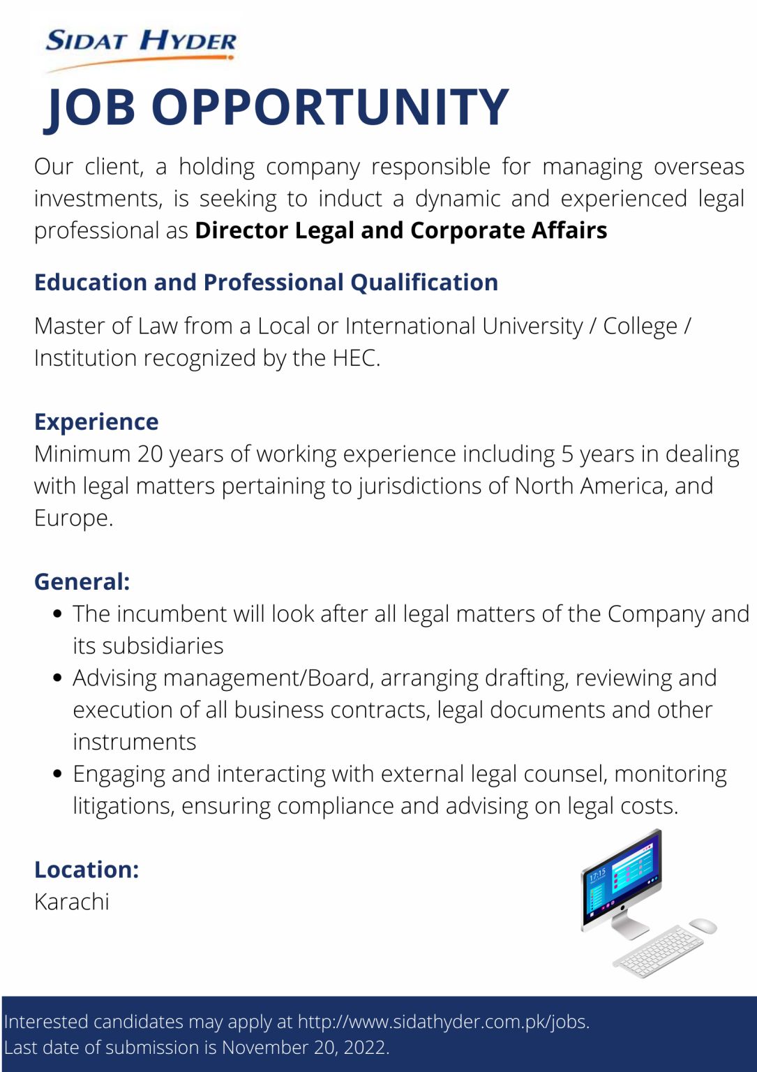 Sidat Hyder Morshed Associates on LinkedIn: #legaljobs Sidat Hyder Morshed Associates on LinkedIn: #legaljobs