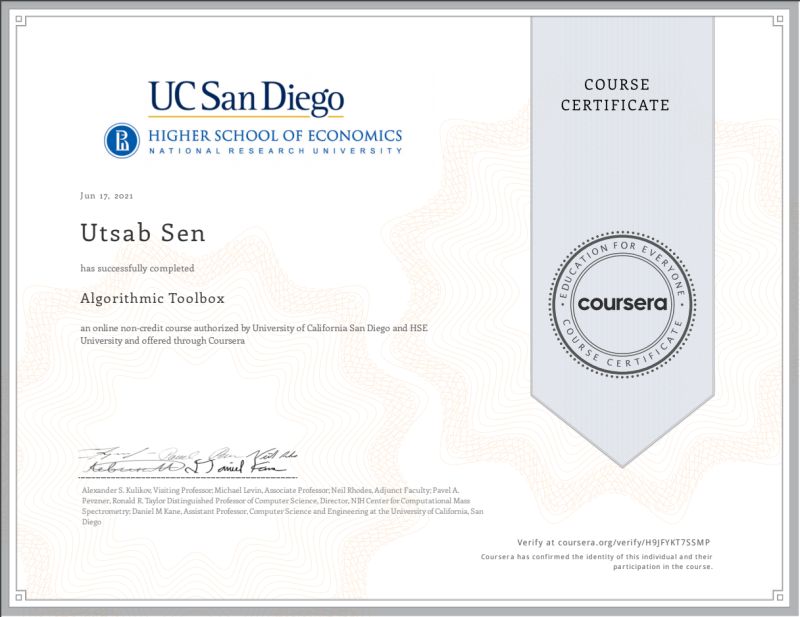 Utsab Sen on LinkedIn: #coursera #programming #datastructures Utsab Sen on LinkedIn: #coursera #programming #datastructures