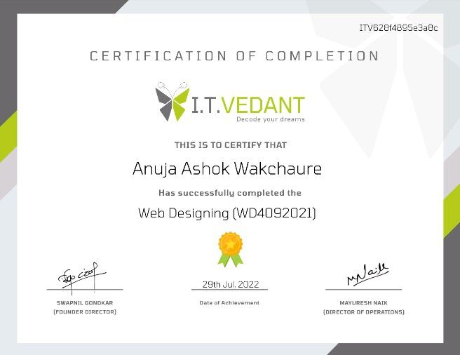 ANUJA. A. WAKCHAURE on LinkedIn: #webdeveloper #javascript #html #css ANUJA. A. WAKCHAURE on LinkedIn: #webdeveloper #javascript #html #css