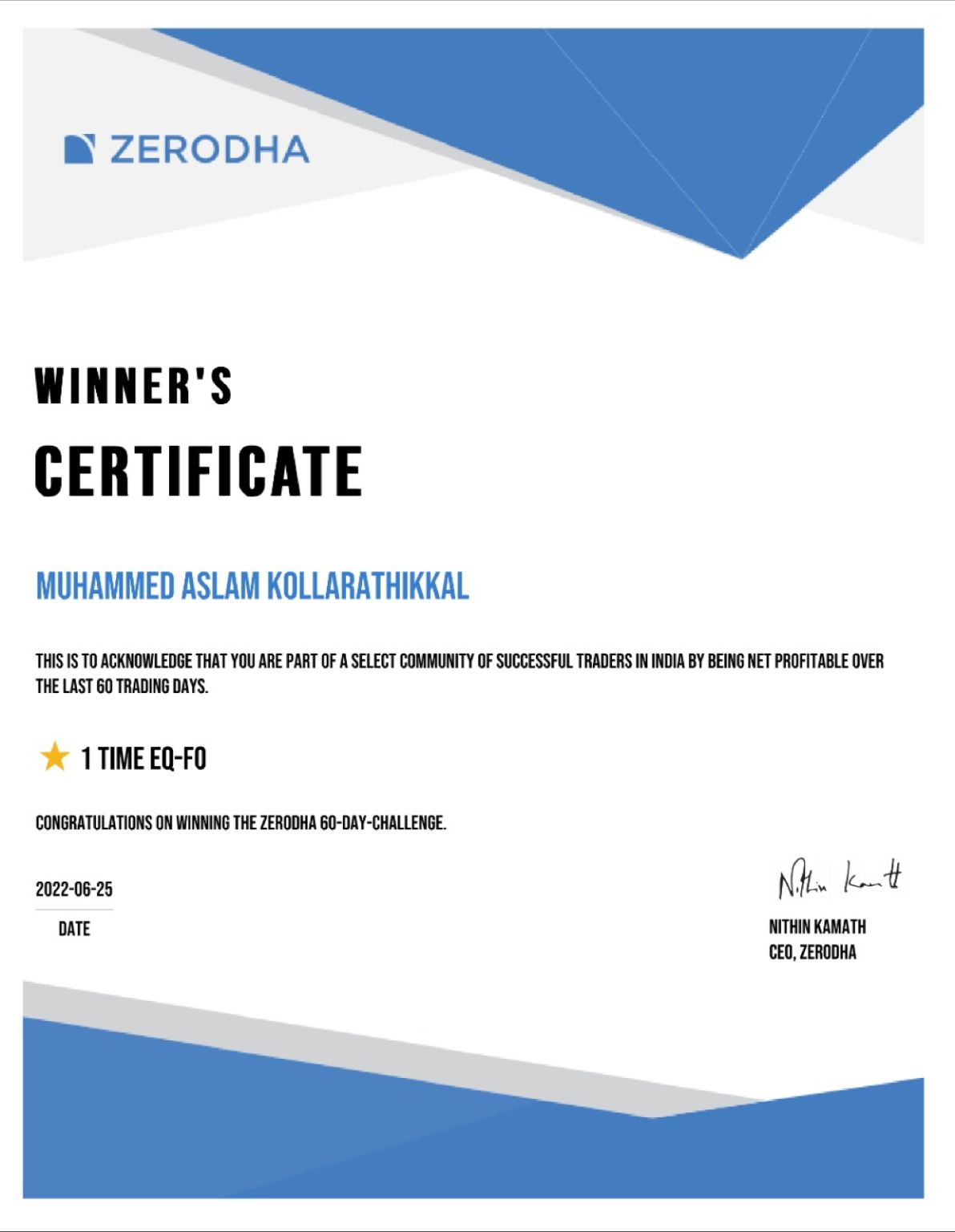 Muhammed Aslam Kollarathikkal on LinkedIn: #trading #thankyou #zerodha ... Muhammed Aslam Kollarathikkal on LinkedIn: #trading #thankyou #zerodha ...
