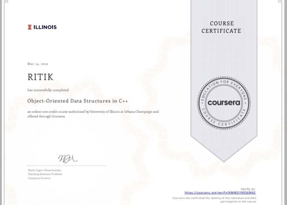 Ritik Sharma on LinkedIn: object oriented data structure in c++ course ... Ritik Sharma on LinkedIn: object oriented data structure in c++ course ...