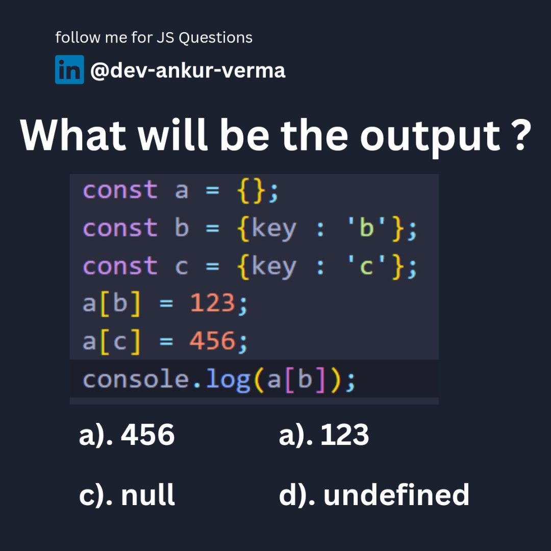 Ankur V on LinkedIn: #js #javascript #interviewquestions #coding Ankur V on LinkedIn: #js #javascript #interviewquestions #coding