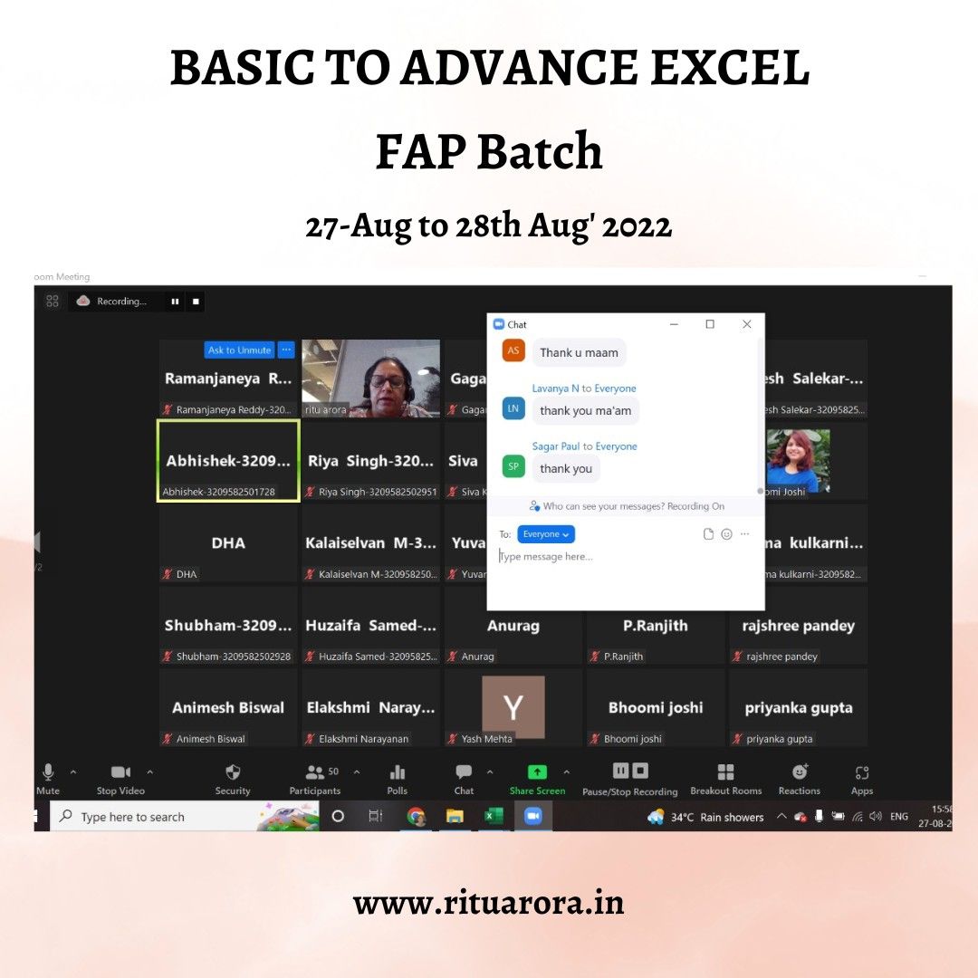 Ritu Arora on LinkedIn: #excel #microsoftexcel #excelcourse # ... Ritu Arora on LinkedIn: #excel #microsoftexcel #excelcourse # ...