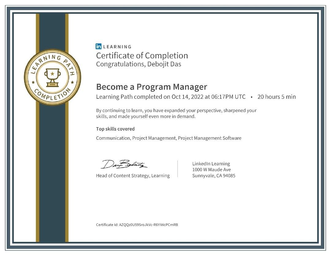 Debojit Das on LinkedIn: #leadershipinsights #programmanagers Debojit Das on LinkedIn: #leadershipinsights #programmanagers