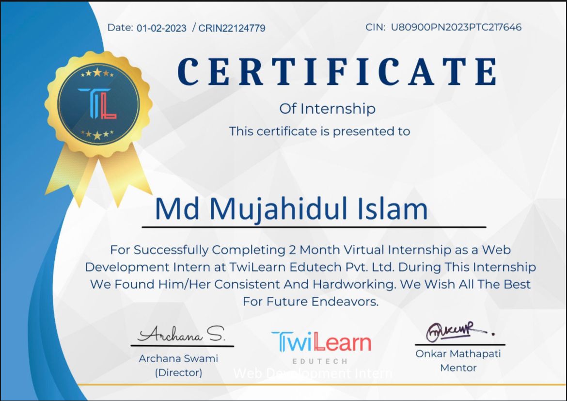 Md Mujahidul Islam on LinkedIn: #frontenddeveloper #internship #share # ... Md Mujahidul Islam on LinkedIn: #frontenddeveloper #internship #share # ...