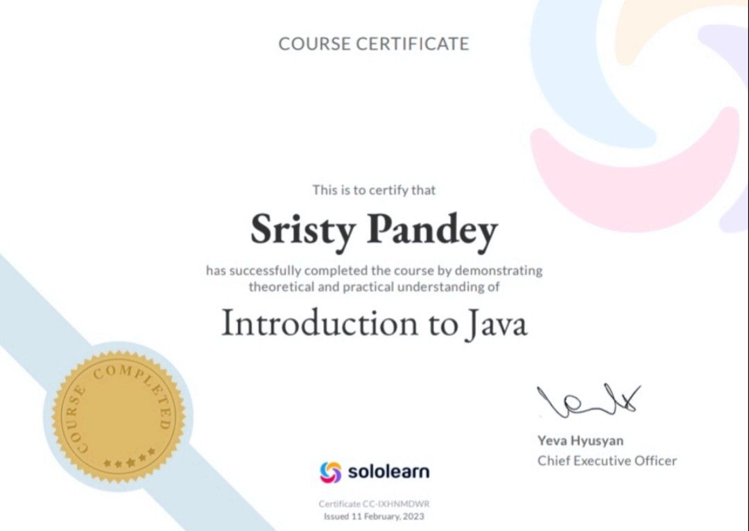 Sristy Pandey on LinkedIn: #sololearn #coding #java Sristy Pandey on LinkedIn: #sololearn #coding #java