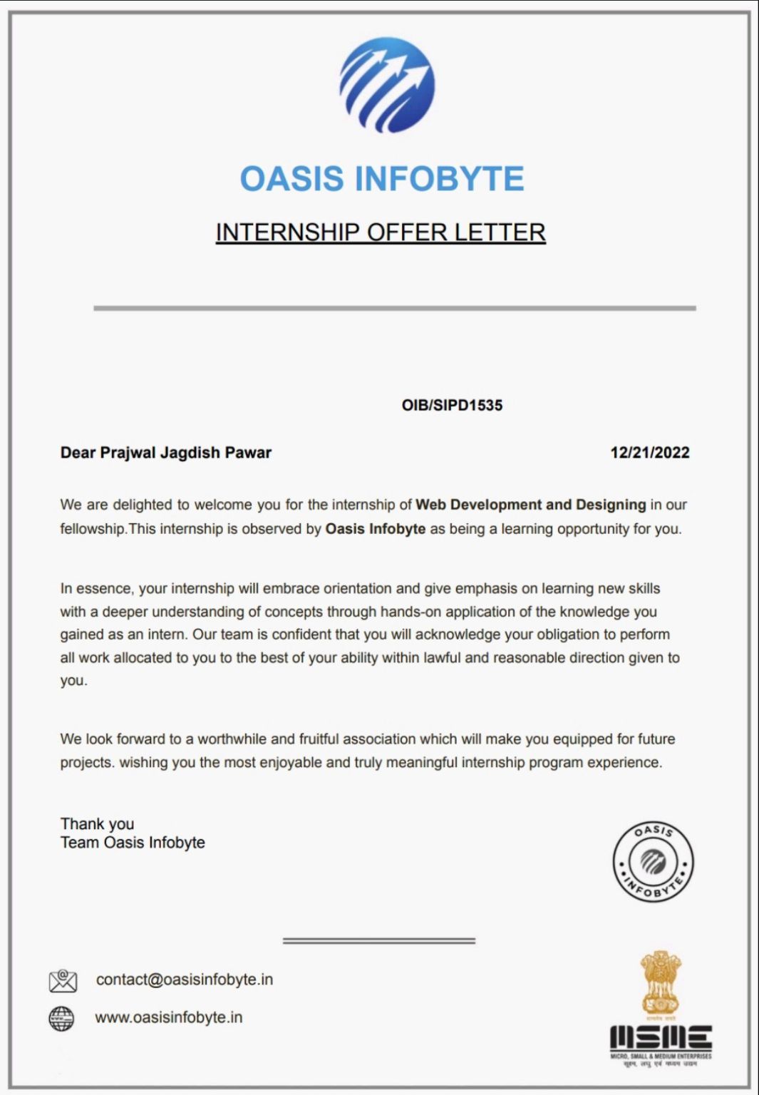 Prajwal Pawar on LinkedIn: #intern #internshipopportunity # ... Prajwal Pawar on LinkedIn: #intern #internshipopportunity # ...
