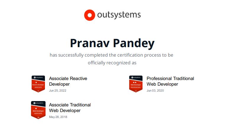Pranav Pandey on LinkedIn: #outsystems #certification #reactive Pranav Pandey on LinkedIn: #outsystems #certification #reactive