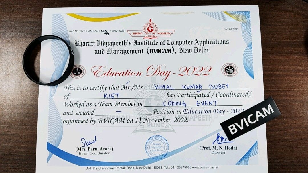 Vimal Kumar Dubey on LinkedIn: BVICAM, New Delhi MN HODA Vimal Kumar Dubey on LinkedIn: BVICAM, New Delhi MN HODA