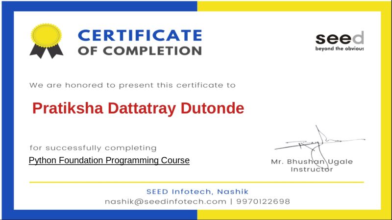 Pratiksha Dutonde on LinkedIn: #python #coding #programming Pratiksha Dutonde on LinkedIn: #python #coding #programming