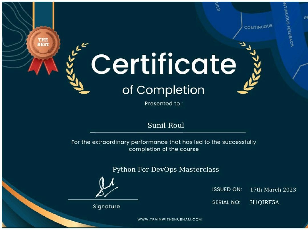 Sunil Kumar Roul on LinkedIn: #python #devops #pythonprogramming # ... Sunil Kumar Roul on LinkedIn: #python #devops #pythonprogramming # ...