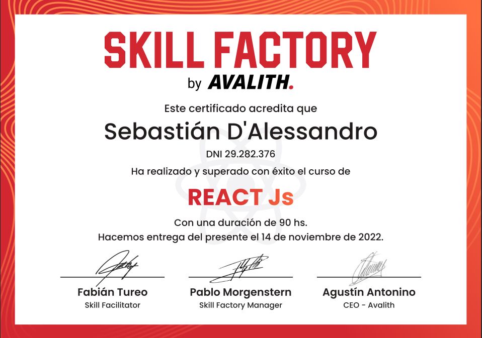 Sebastián D'Alessandro en LinkedIn: #html #css #javascript #react # ... Sebastián D'Alessandro en LinkedIn: #html #css #javascript #react # ...
