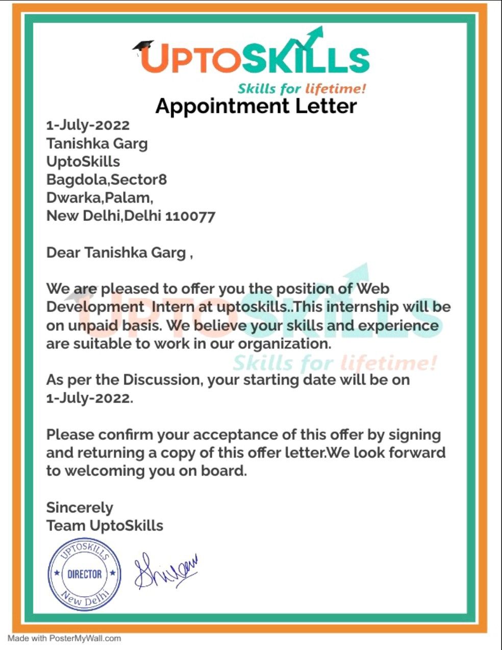 Tanishka Garg on LinkedIn: Hello Connections! today, I got my offer ... Tanishka Garg on LinkedIn: Hello Connections! today, I got my offer ...