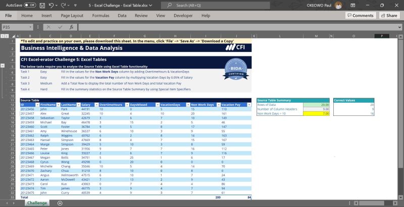 Paul Okeowo on LinkedIn: #cfi #exceleratewithcfi #excelchallenge #excel ... Paul Okeowo on LinkedIn: #cfi #exceleratewithcfi #excelchallenge #excel ...