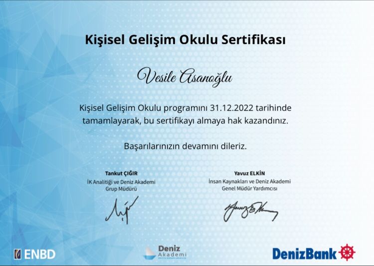 Vesile Asanoğlu LinkedIn‘de: #denizakademi #denizbank #i̇lerisideniz Vesile Asanoğlu LinkedIn‘de: #denizakademi #denizbank #i̇lerisideniz