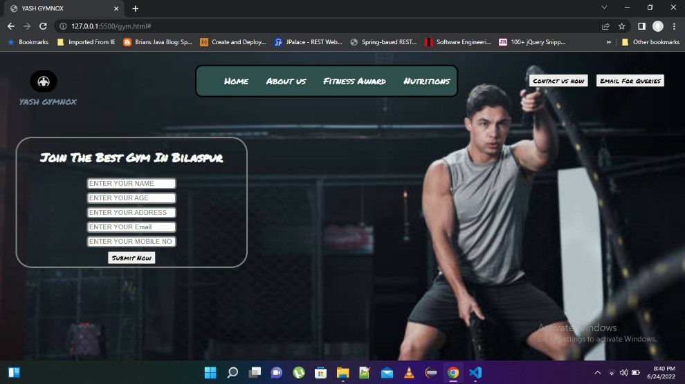 A single page Gym website using HTML5 and CSS3 without box model and ... A single page Gym website using HTML5 and CSS3 without box model and ...