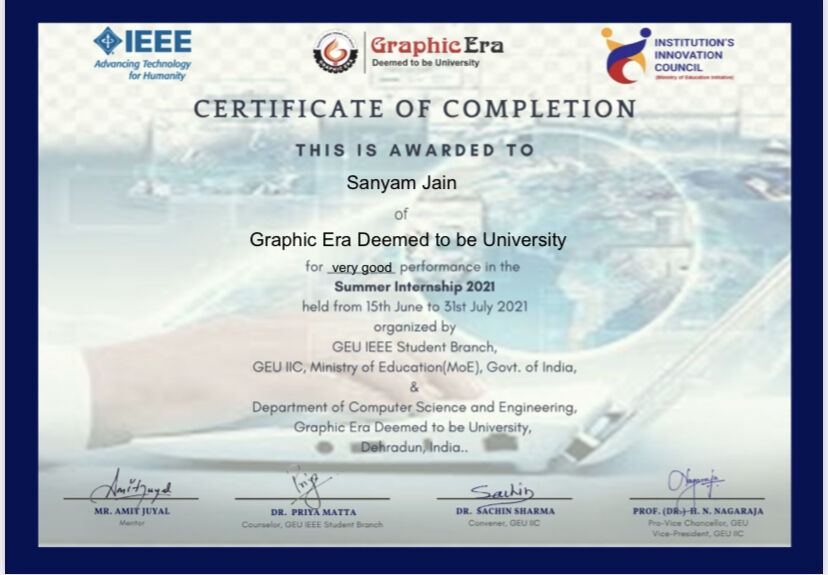 #ieee | Sanyam Jain #ieee | Sanyam Jain