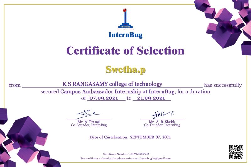 I am glad to share my certificate of selection for campus ambassador at ... I am glad to share my certificate of selection for campus ambassador at ...