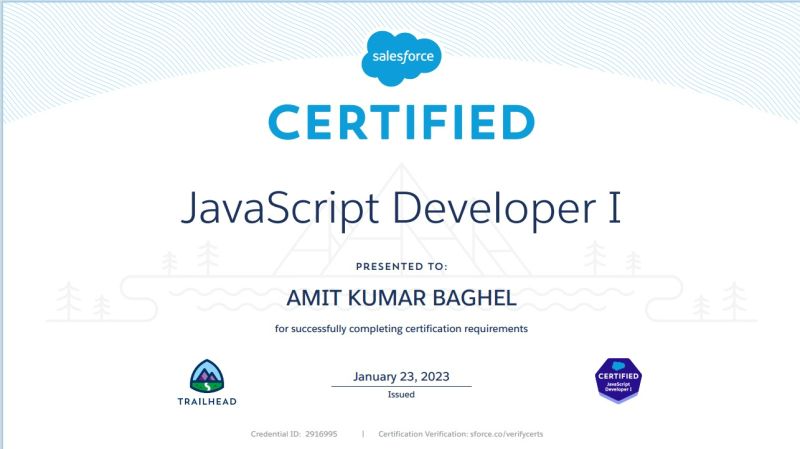 Amit Kumar Baghel on LinkedIn: #salesforcecertified #javascript # ... Amit Kumar Baghel on LinkedIn: #salesforcecertified #javascript # ...