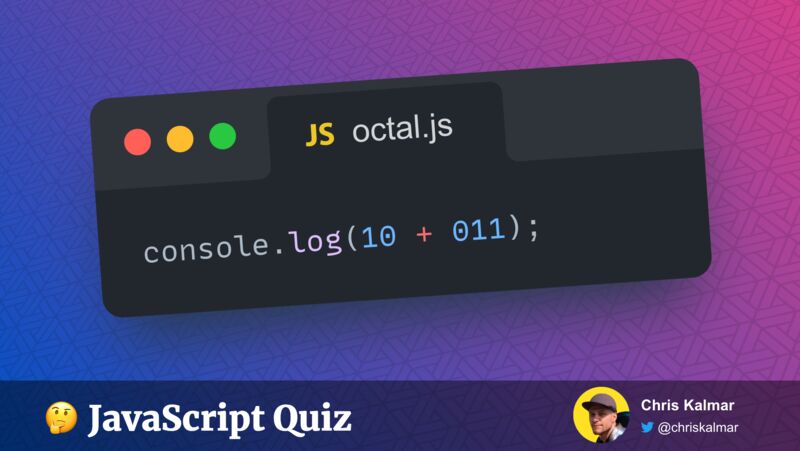 Chris Kalmar sur LinkedIn : Let's check your JavaScript math skills. 🧮 ... Chris Kalmar sur LinkedIn : Let's check your JavaScript math skills. 🧮 ...