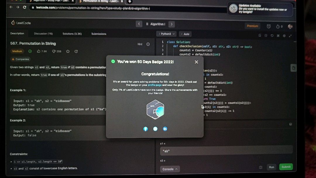 Manik Chakraborty on LinkedIn: #leetcode #50daysbadge #maniksde Manik Chakraborty on LinkedIn: #leetcode #50daysbadge #maniksde