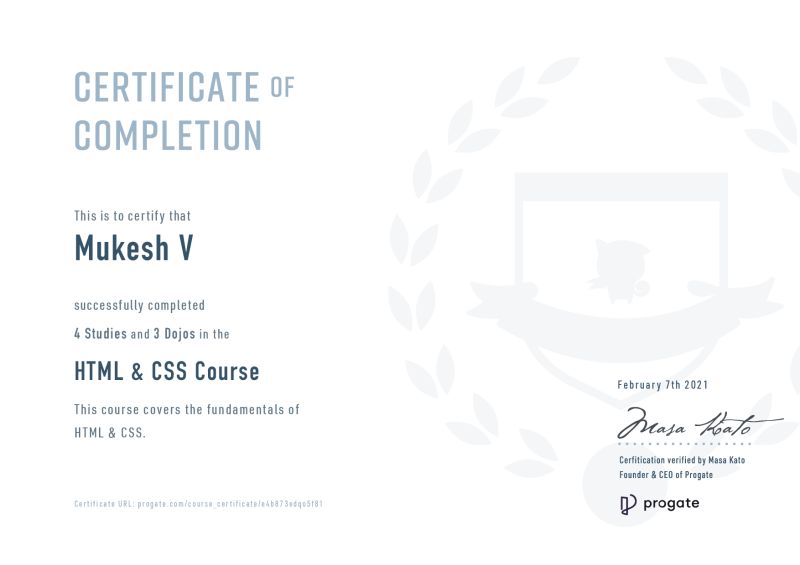 Mukesh V on LinkedIn: #progatelearningweekend #css #html Mukesh V on LinkedIn: #progatelearningweekend #css #html