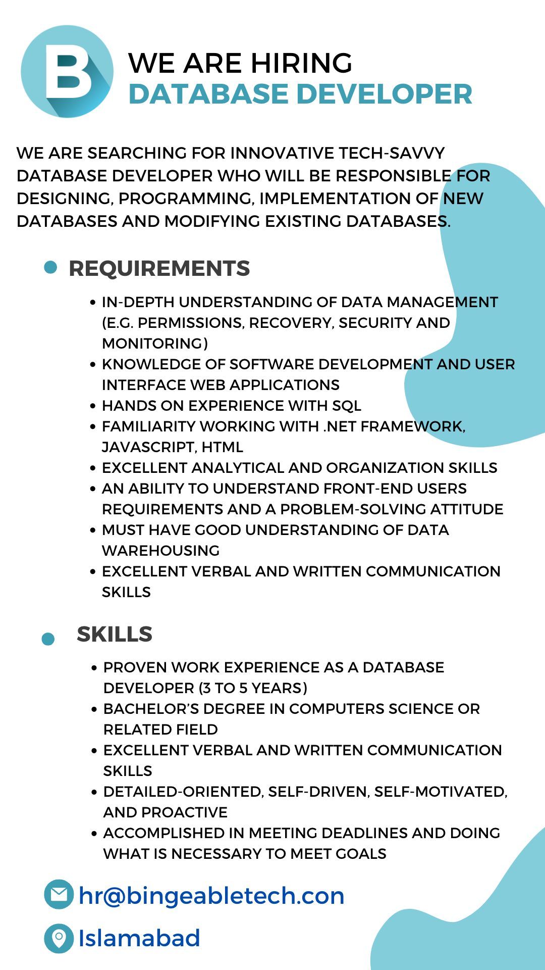 Nadia Yar on LinkedIn: #databasedeveloper #databasedeveloper #database ... Nadia Yar on LinkedIn: #databasedeveloper #databasedeveloper #database ...