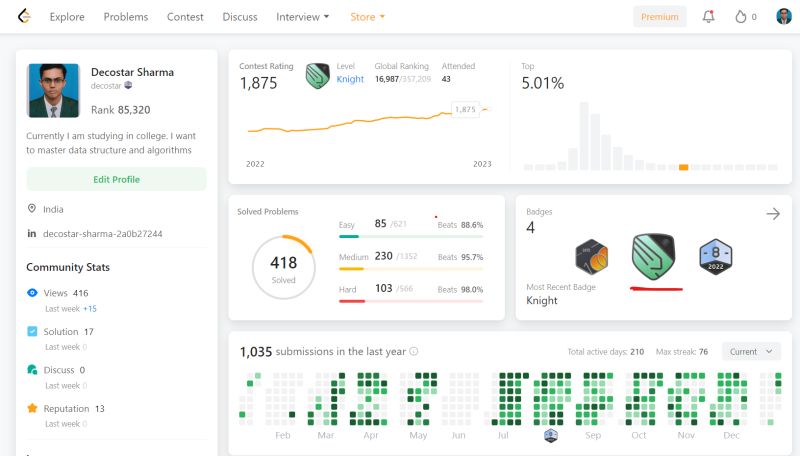 Decostar Sharma on LinkedIn: #dsa #leetcode #knight #problemsolving # ... Decostar Sharma on LinkedIn: #dsa #leetcode #knight #problemsolving # ...