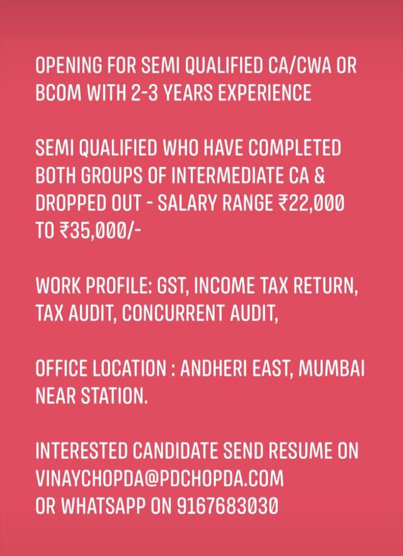 Vinay Chopda on LinkedIn: #tax #audit #ca #experience Vinay Chopda on LinkedIn: #tax #audit #ca #experience