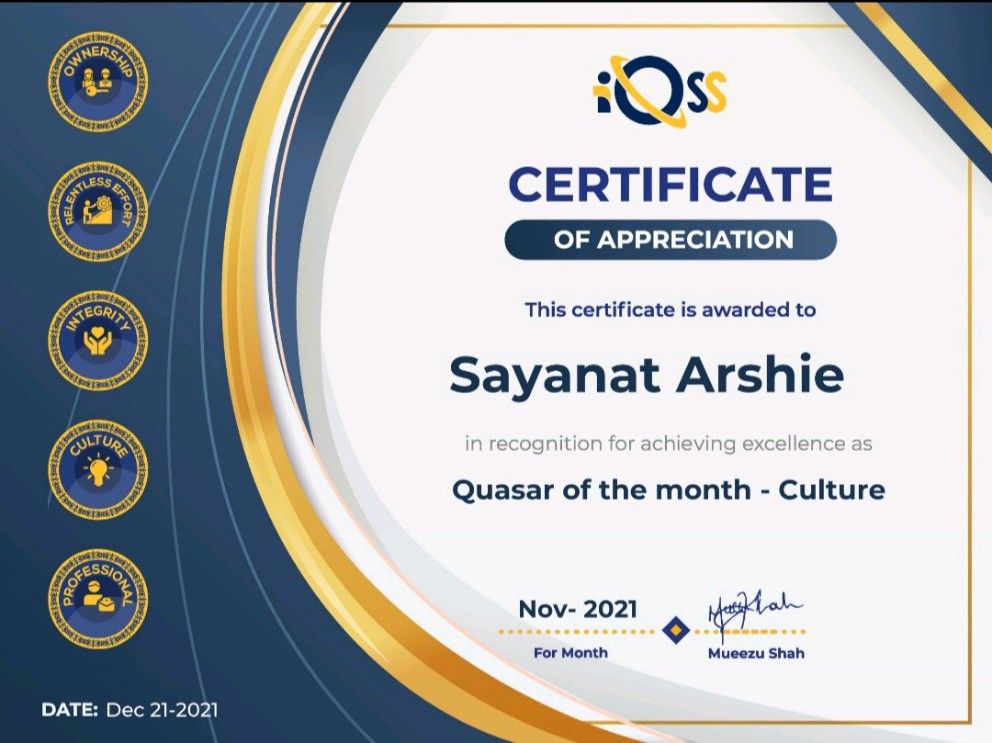 #recognition #iquasar | Sayanat Arshe #recognition #iquasar | Sayanat Arshe