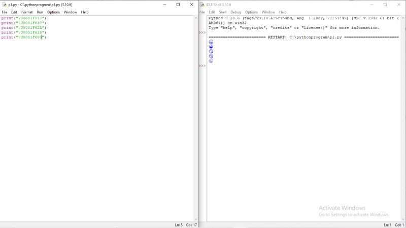 Chirag Jain on LinkedIn: printing emojis using python Chirag Jain on LinkedIn: printing emojis using python