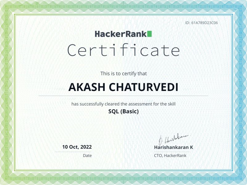 Akash Chaturvedi on LinkedIn: #sql #hackerrank Akash Chaturvedi on LinkedIn: #sql #hackerrank