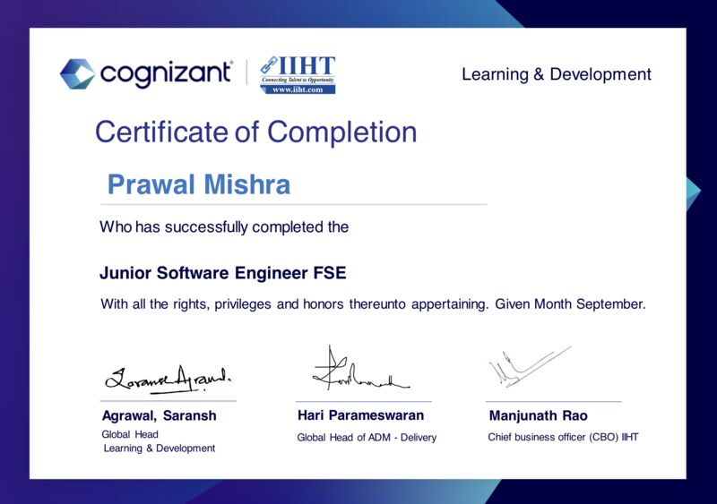 Prawal Mishra on LinkedIn: #promoted #promotion #fullstackengineer # ... Prawal Mishra on LinkedIn: #promoted #promotion #fullstackengineer # ...